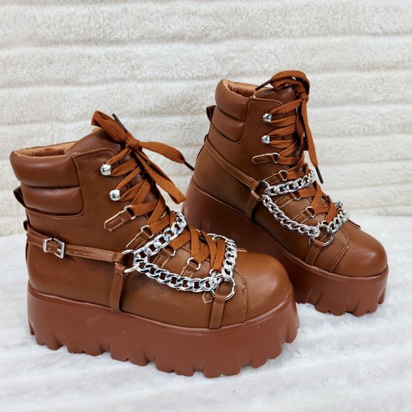 Cape Robbin | Shoes | 2 Inch Platform Emo Boots By Cape Robbin Brown ...